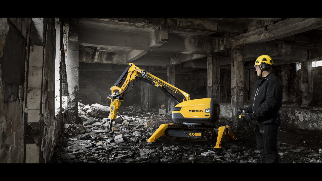 Brokk robot de démolition 2019 - YouTube