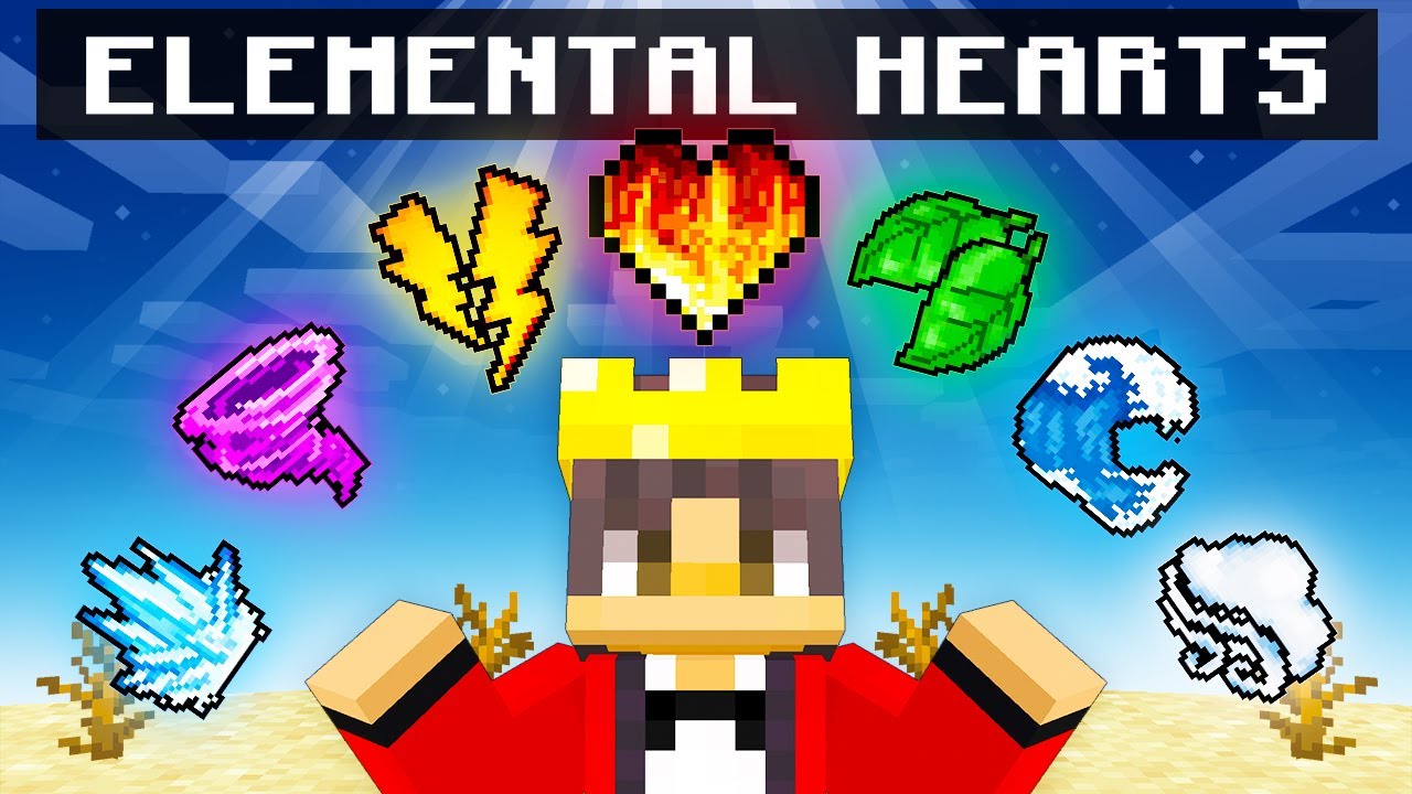 Mongo has ELEMENTAL HEARTS in Minecraft! - YouTube