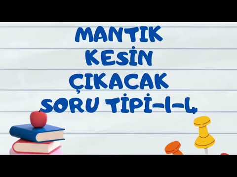 TYT AYT MANTIK KESİN ÇIKACAK SORU TİPİ 1-4 #tyt #tytmatematik #mantık #mantıksoruları