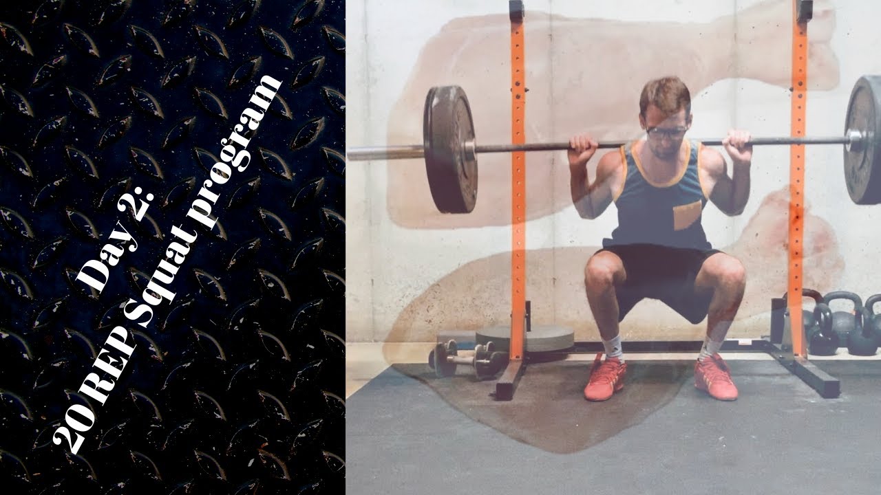 Squatting: 20 REP Squat Program / Eccentric Lengthening - YouTube