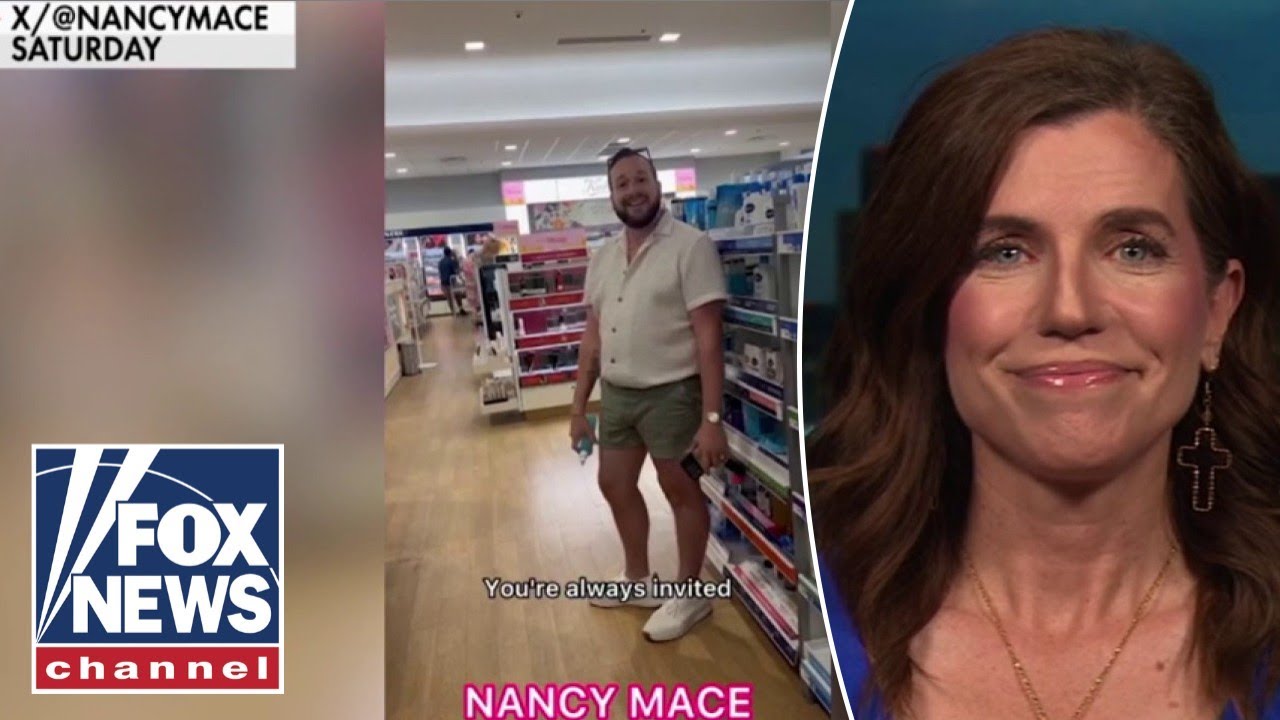 ‘F*** YOU!’: Nancy Mace faces off with man at beauty store - YouTube