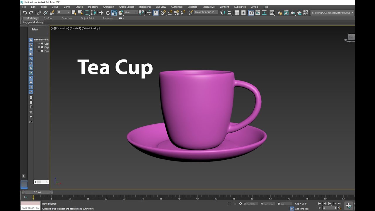 Tea Cup Modeling Tutorial . - YouTube