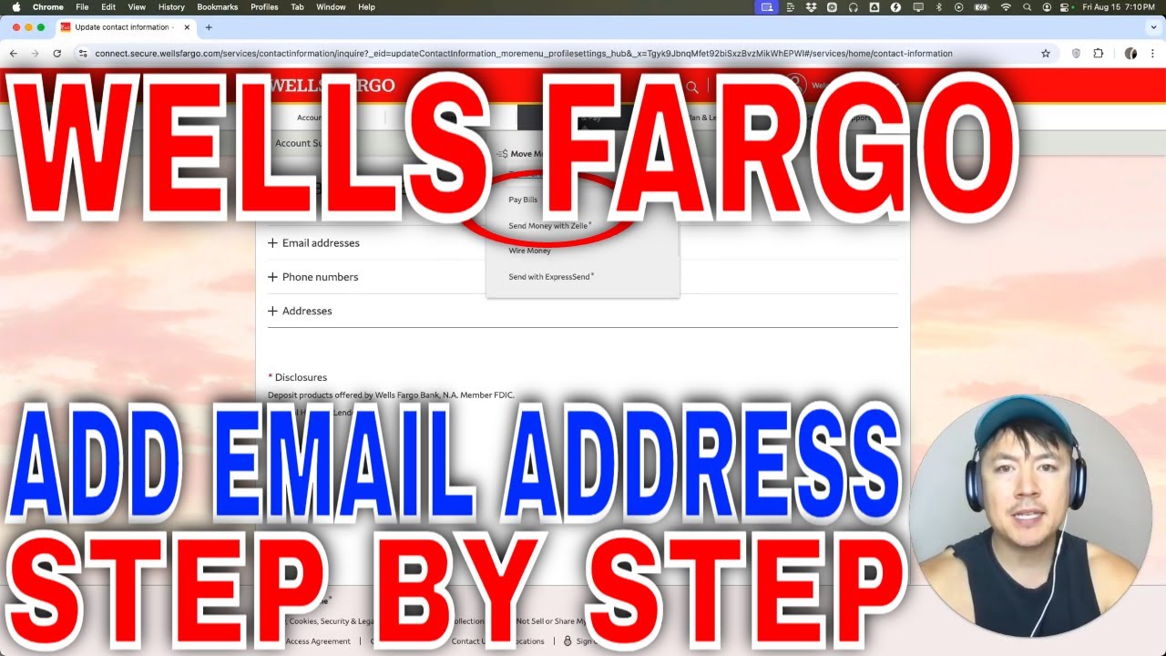 How To Add Email Address To Wells Fargo Zelle Profile🔴 - YouTube