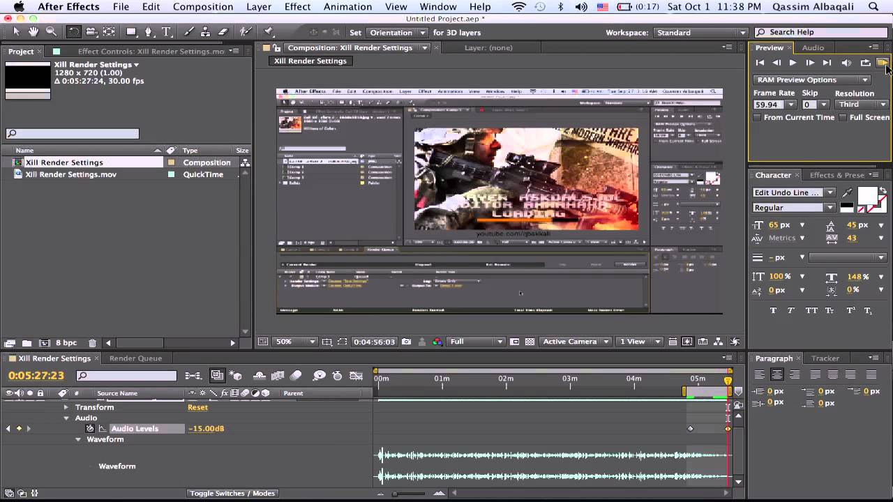 After Effects: Tutorial Sound Output Level - YouTube