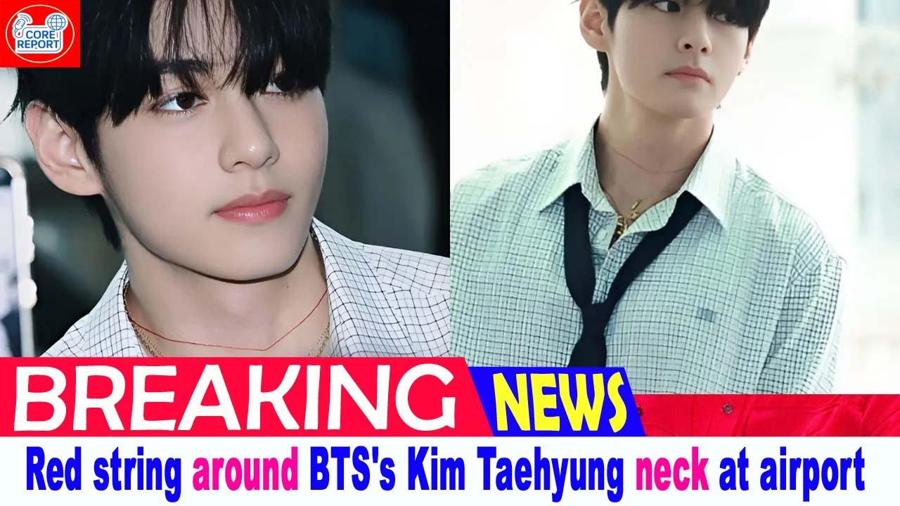 BTS's Kim Taehyung a 'blushing mess' when asked about red string - YouTube