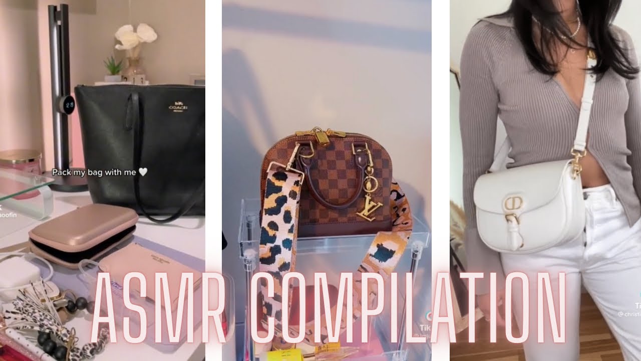 ASMR pack my bag with me || TikTok compilation|| ASMR tiktok ...