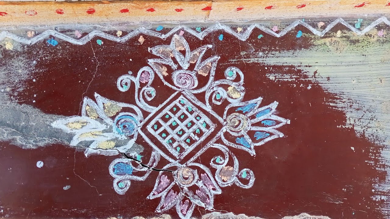 Mini free hand rangoli design ||easy daily rangoli muggulu ||# ...