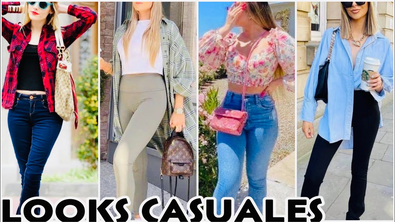COMO VESTIR con ROPA BASICA🔥OUTFITS CASUALES de MODA - YouTube