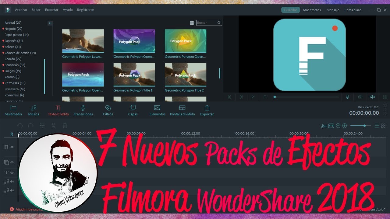 Nuevos Pack de efectos Filmora WonderShare 2018 - YouTube