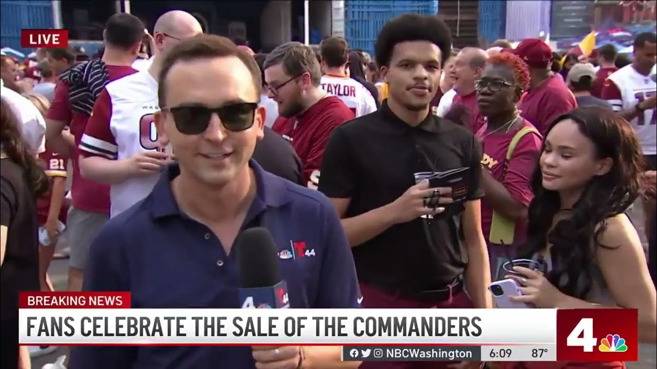 Fans celebrate sale of Washington Commanders, say ‘bye' to Dan Snyder | NBC4 Washington - YouTube