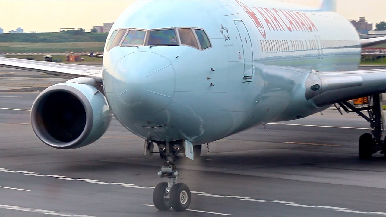 Air Canada B767-300ER Departure from New York La Guardia - YouTube