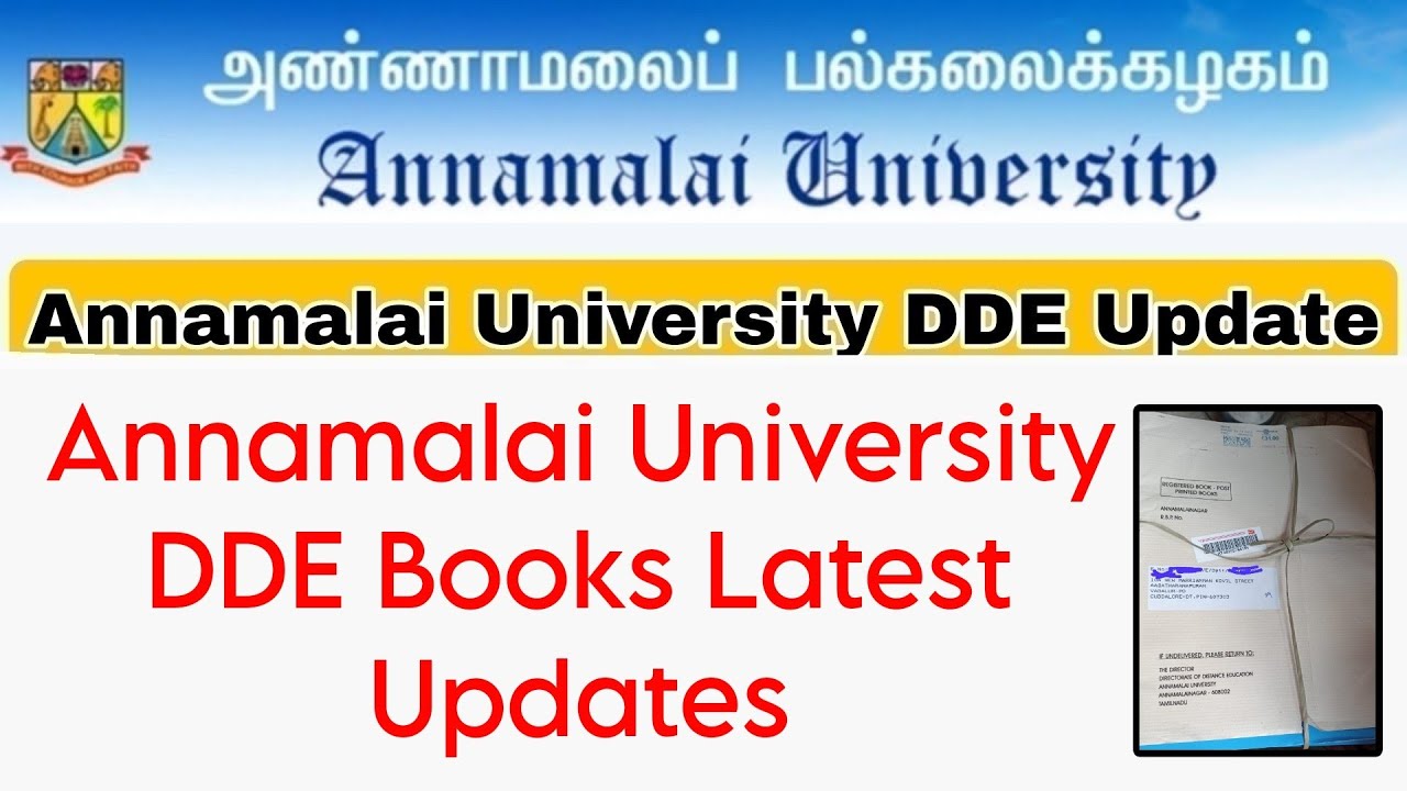 Annamalai University DDE Books Update -How to check Books Details In ...