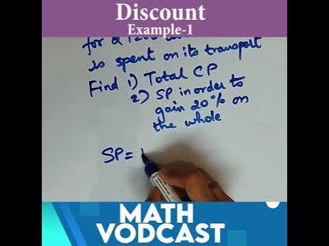 Discount class 7 icse short | discount formula | cbse | maths question ...