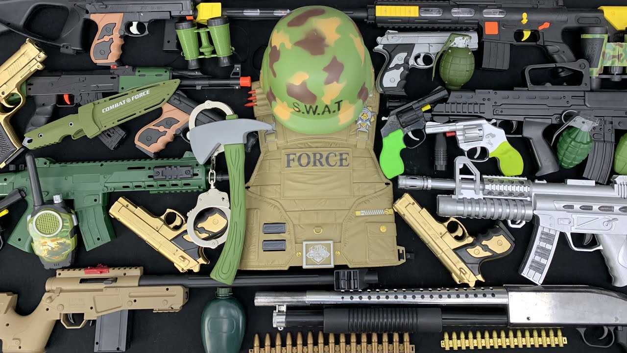 Swat Team Airsoft Ambush! Camo Rifles and Pistols! Colorful Weapons of ...