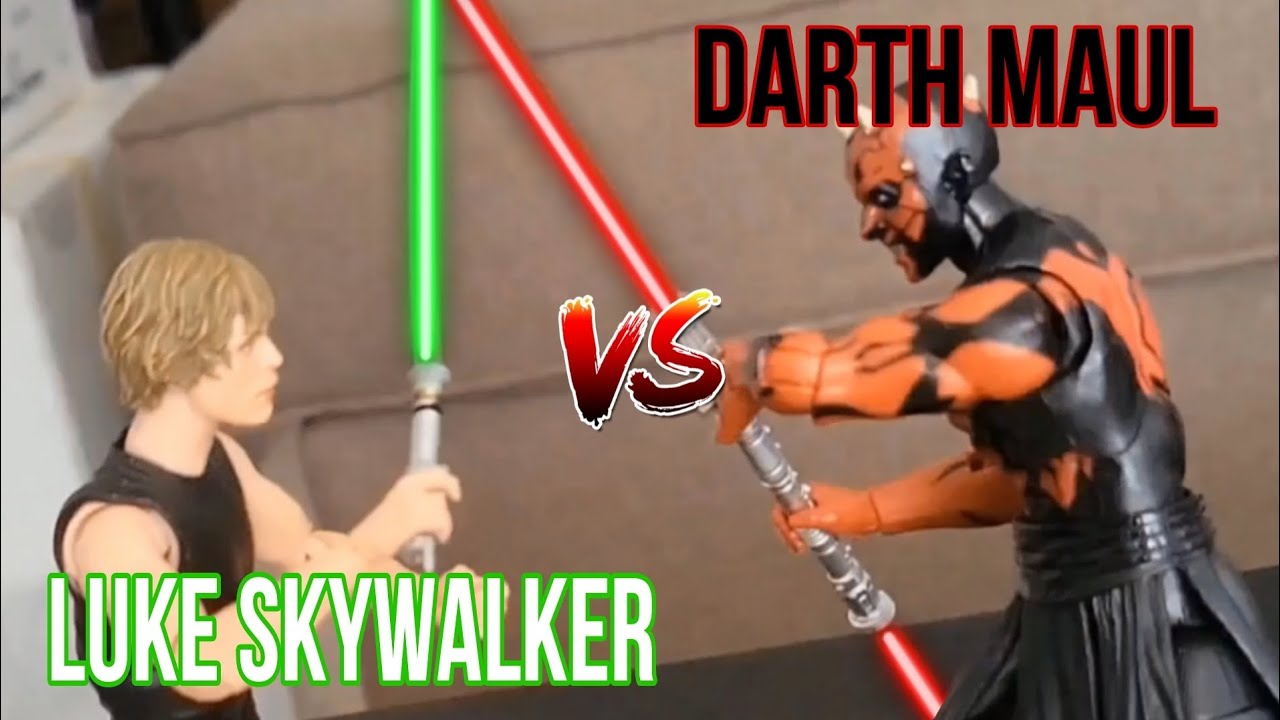 LUKE SKYWALKER VS DARTH MAUL Stop Motion - ChickbroZ Studios - YouTube