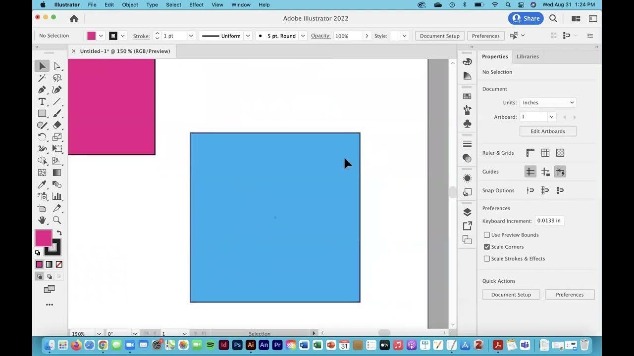 Illustrator: Basic Shapes tool with colour fills & strokes, Selection tool move objects - YouTube