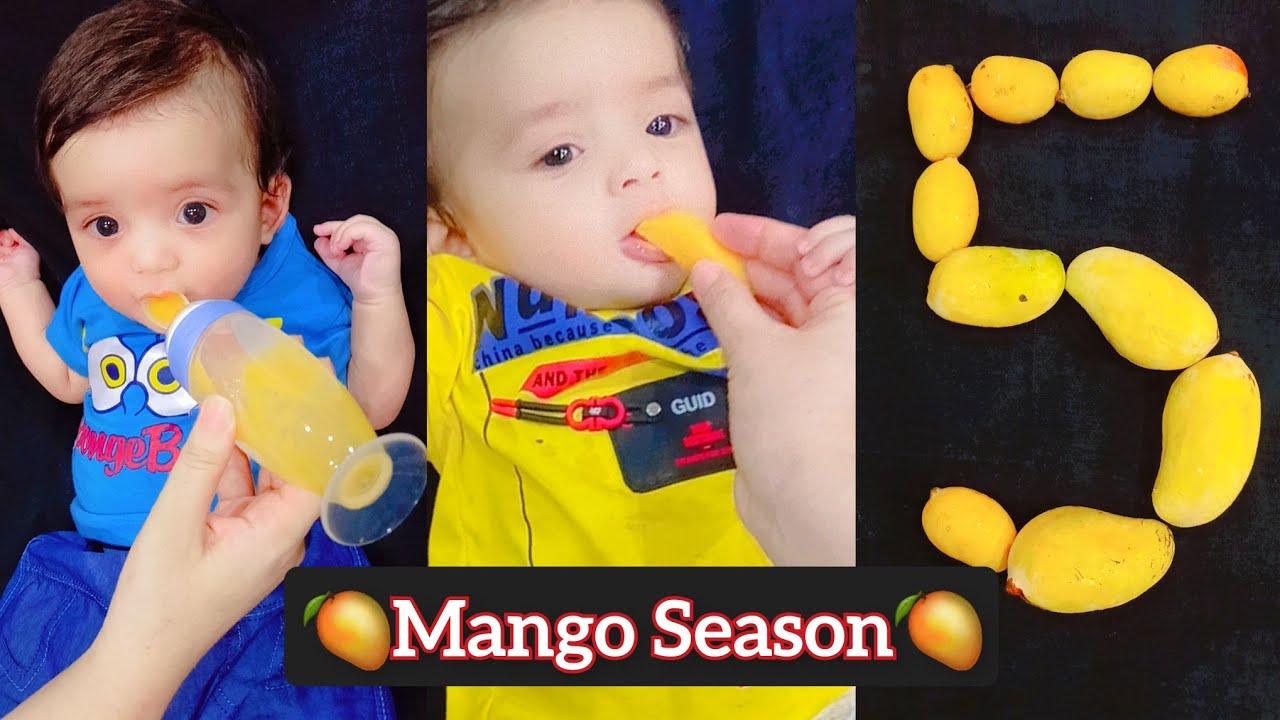 Cute Baby Video | Baby's First Time Mango Diet | Baby Reactions - YouTube