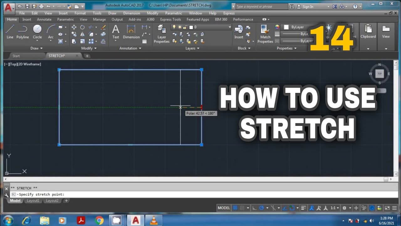 How To Use Stretch In Autocad YouTube How To Use Stretch In Autocad YouTube