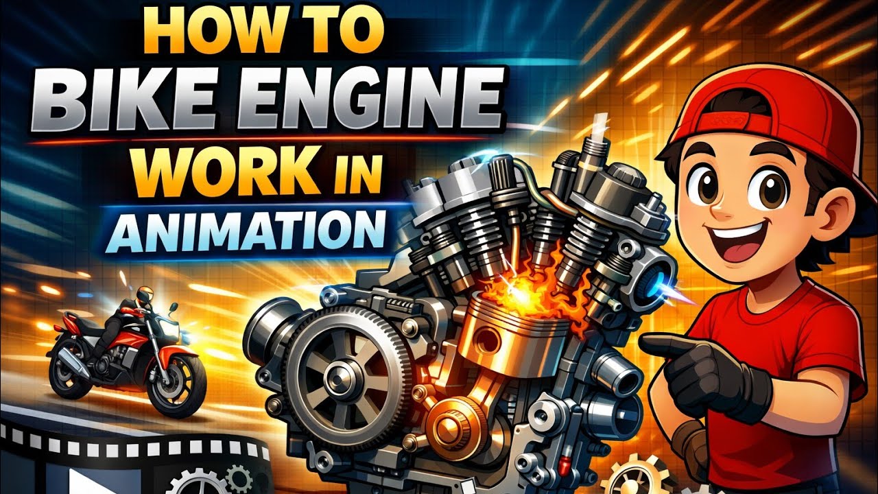 How Bike Engine Works 🚲 | Complete Animation Explained #subscribe # ...