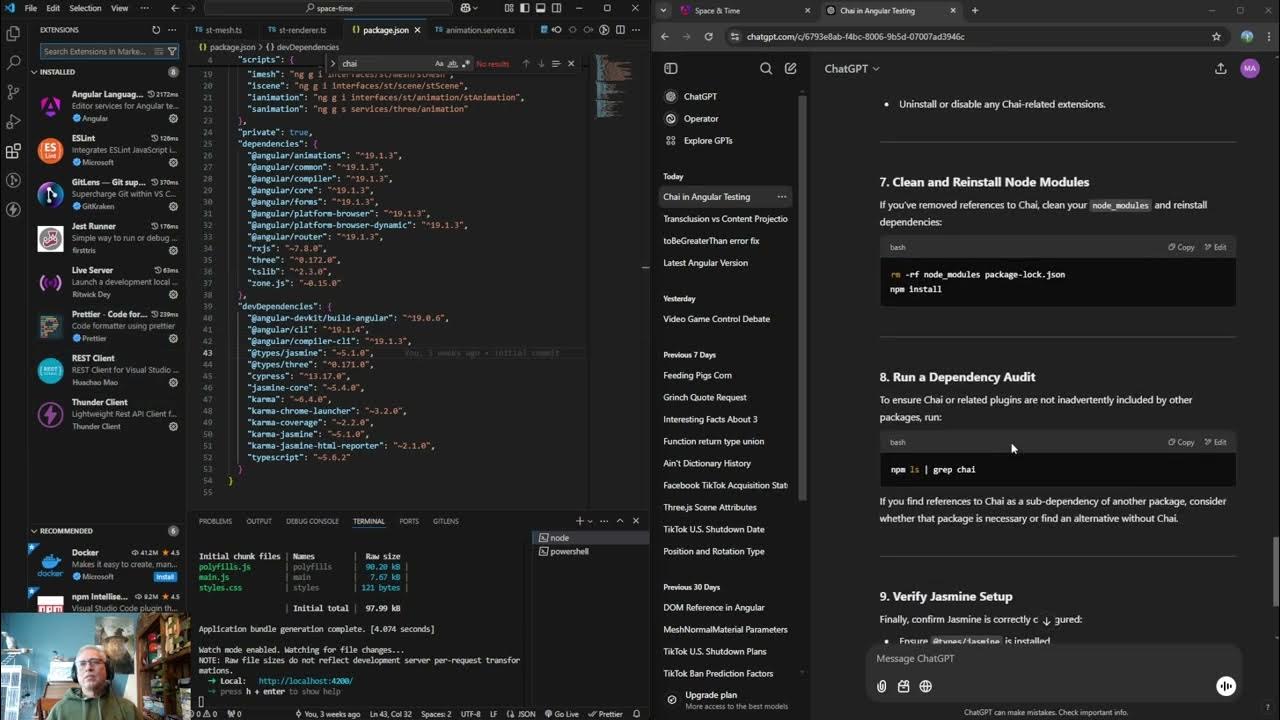 025 - ThreeJS and Angular Space And Time Application: Component - YouTube