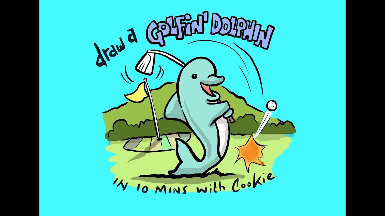Illustrations for Kids| Golfin Dolphin| #cookiecartoonery # ...