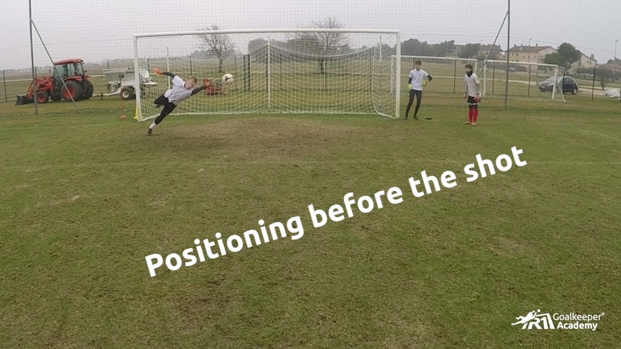 Goalkeeper training: Positioning before the shot - YouTube