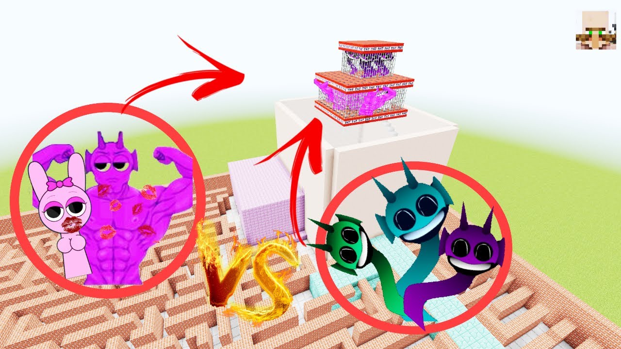 NEW Incredibox Sprunki PINKI Bodybuilder and Durple in Maze Gmod ...