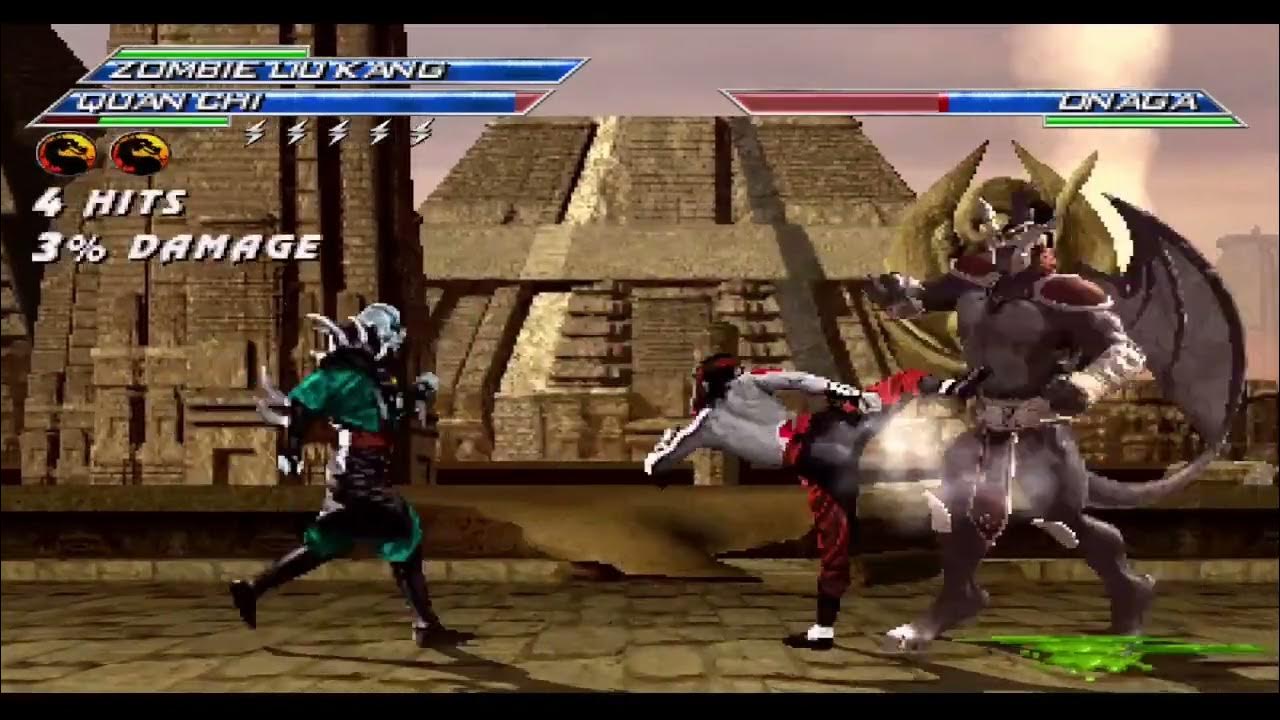 Zombie Liu Kang and Quan Chi vs Goro, Dark Raiden, Onaga and Motaro Mortal Kombat New Era ...