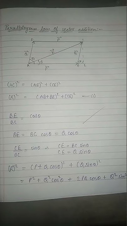 #shorts|parallelogram law of vector addition class 11 physics practical ...