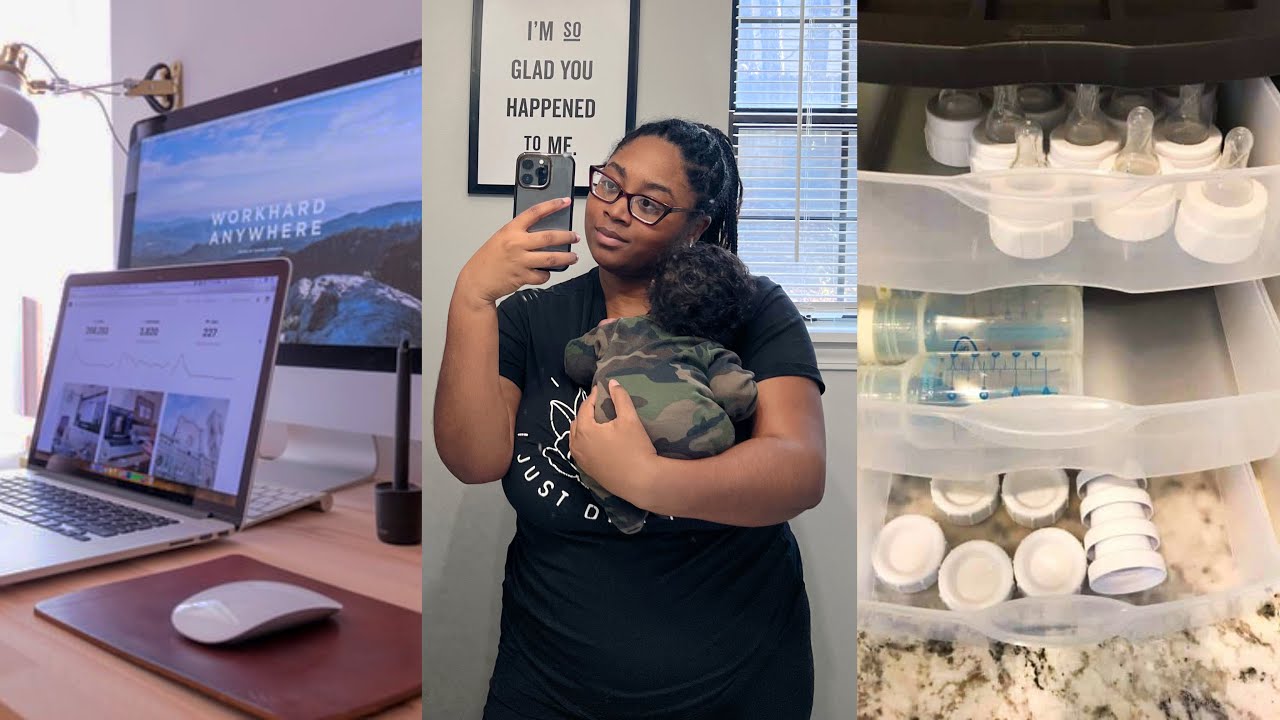 REALISTIC 24 HOURS AS A FIRST TIME MOM! WORKING FROM HOME WITH A ...