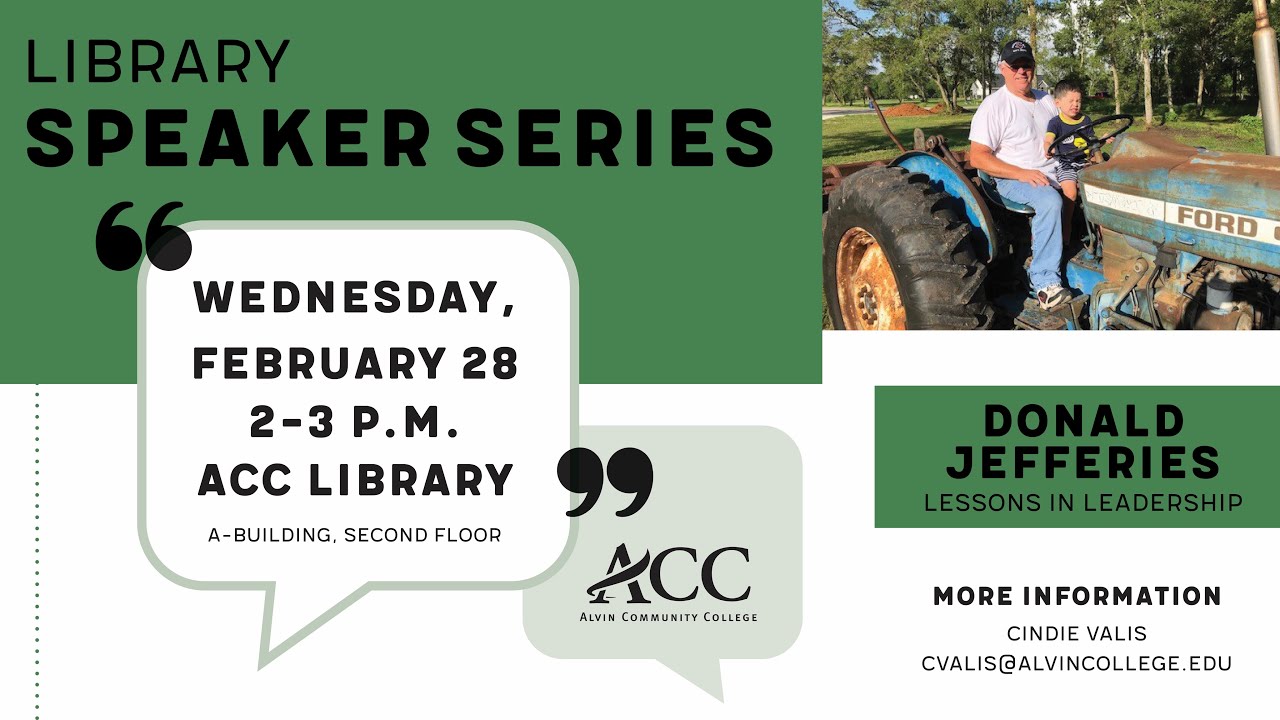 Library Speaker Series - Donald Jefferies - YouTube