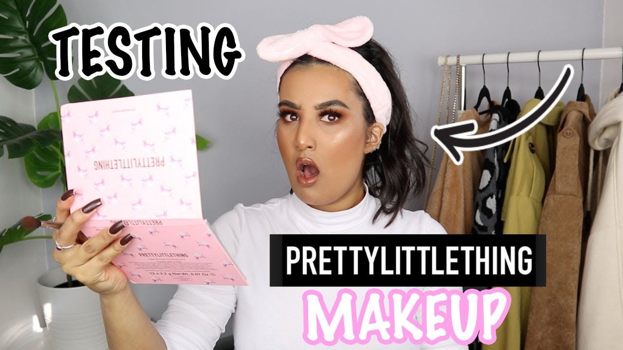 TESTING PRETTY LITTLE THING MAKEUP! £2 FOUNDATION?! - YouTube