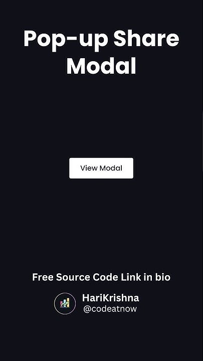 PopUp Share Modal | Html Css And JavaScript With Free Source Code #shorts #trendingshorts - YouTube