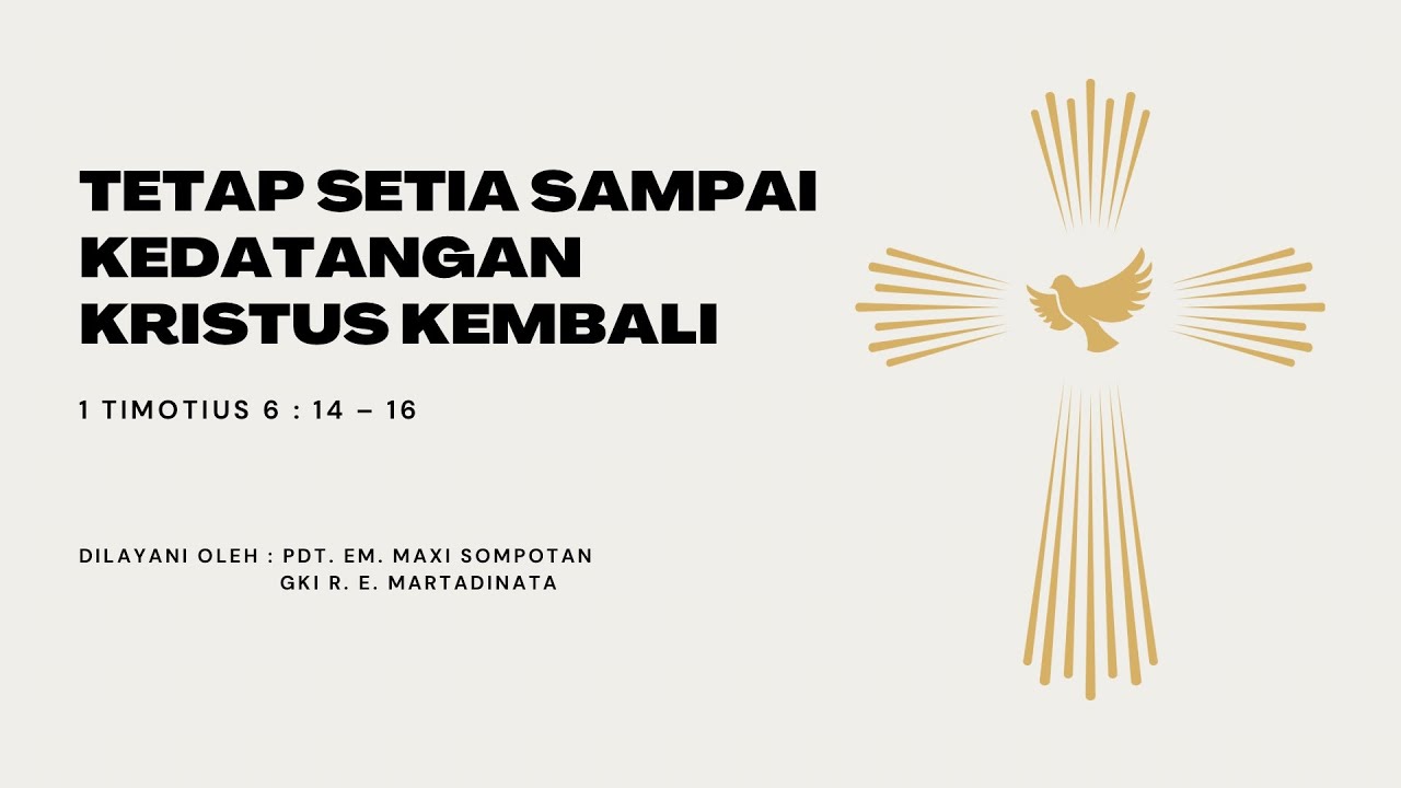 Ibadah Minggu Gereja Kristus Kebayoran Lama - GKKL | 26 November 2023 ...