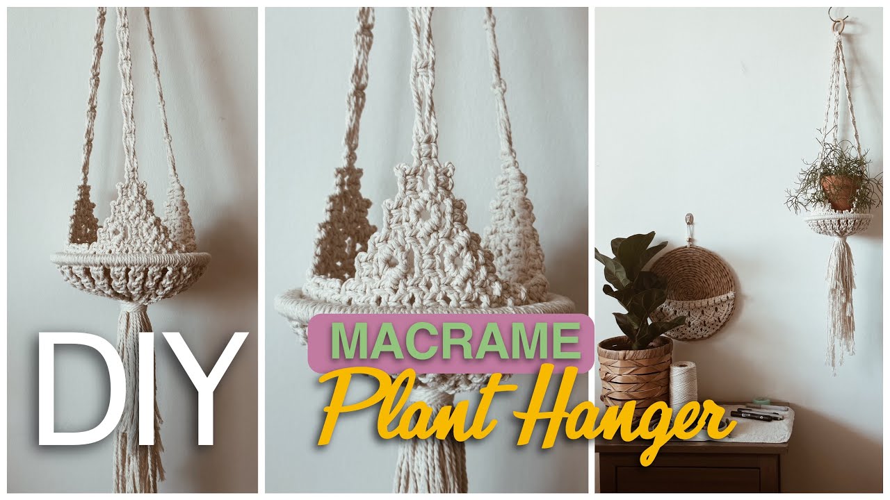 Tutorial Macrame VASE Plant Hanger - YouTube