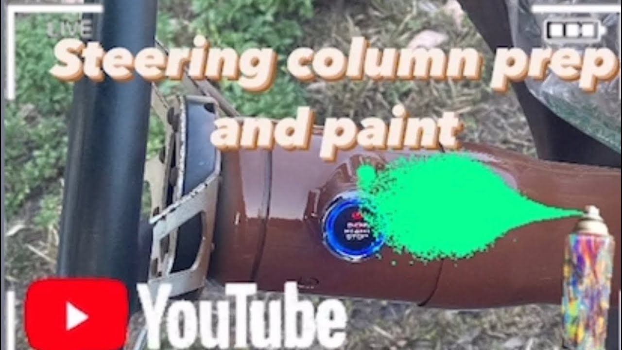 Prep and paint on my steering wheel column - YouTube