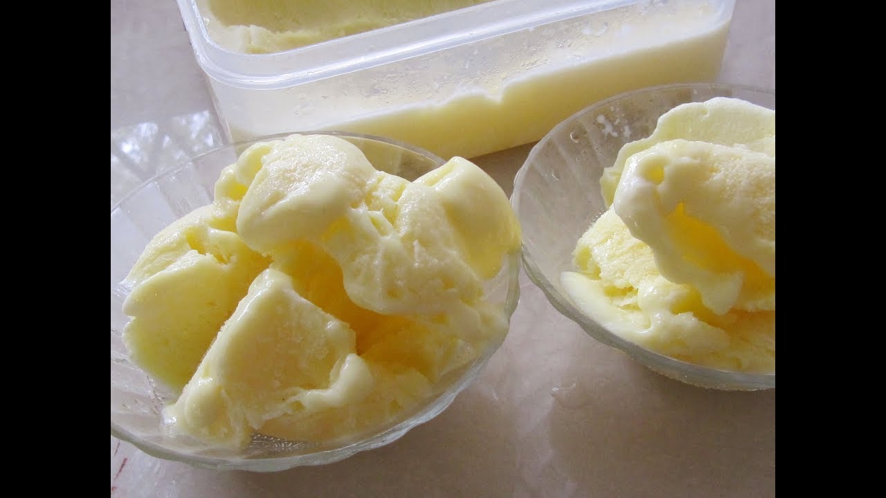 Vanilla Custard Ice Cream | Without Fresh Cream | Eggless Vanilla ...