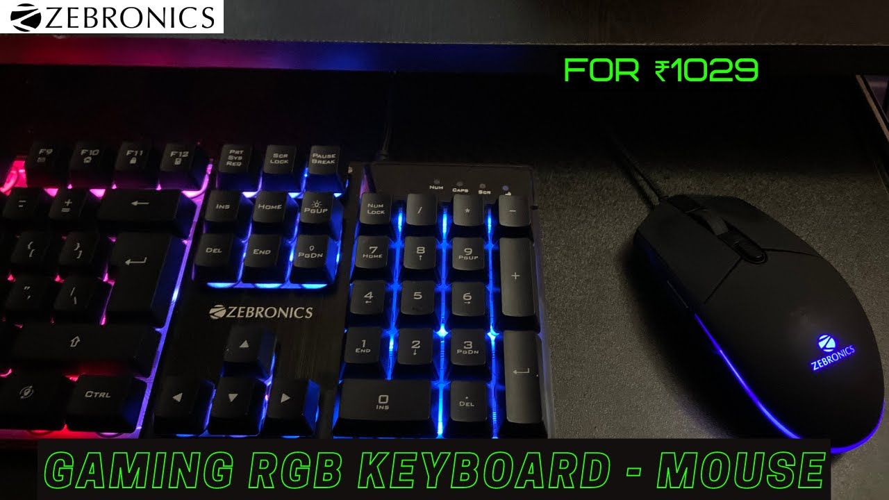 Zebronics zeb-war unboxing and review /RGB keyboard and mouse under ...