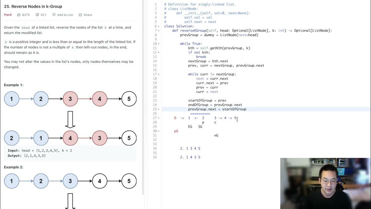 Reverse Nodes in k-Group Neetcode150 Series: (45 of 150) Leetcode - Second Run - YouTube