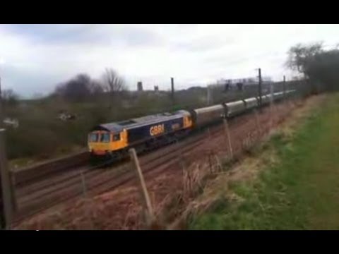 GBRf Class 66 66701 through Durham April 2013 - YouTube
