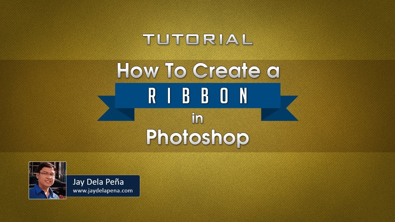 How To Create A Ribbon Using Photoshop - YouTube