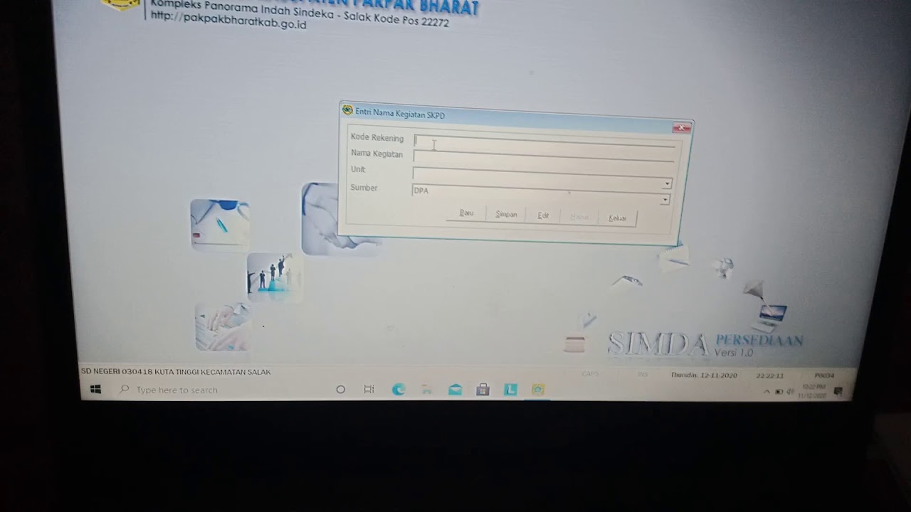 Aplikasi simda persediaan /tutorial entri data - YouTube