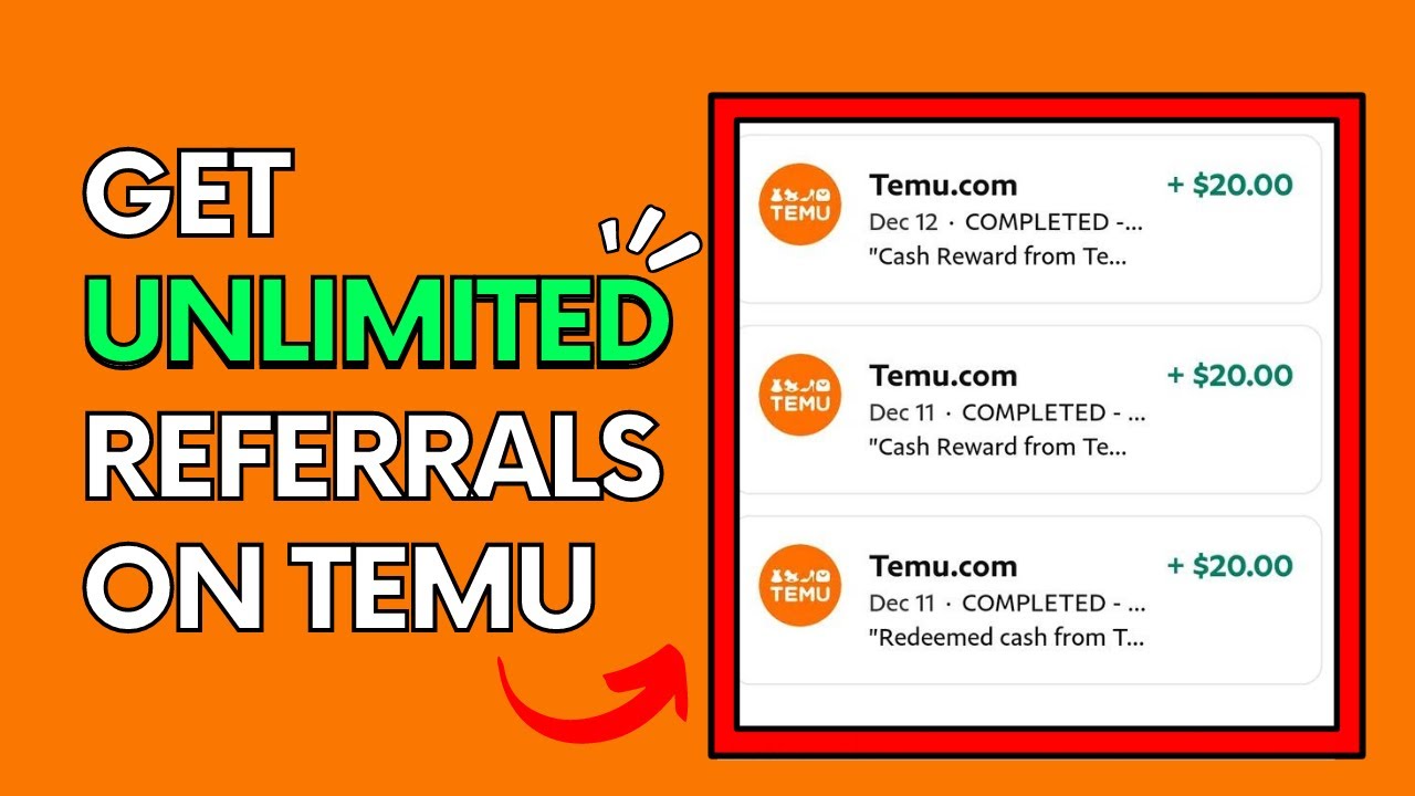 HOW TO GET UNLIMITED REFERRALS ON TEMU BEST METHOD 2023 l $200 Daily ...