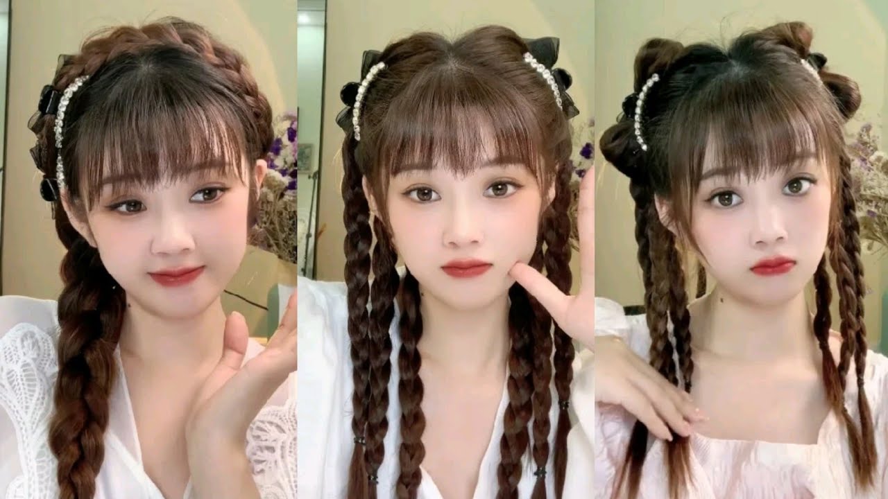 Super Easy & Cute Hairstyle Tutorial Korean Style for Girls 🏵️🏵️🏵️ - YouTube