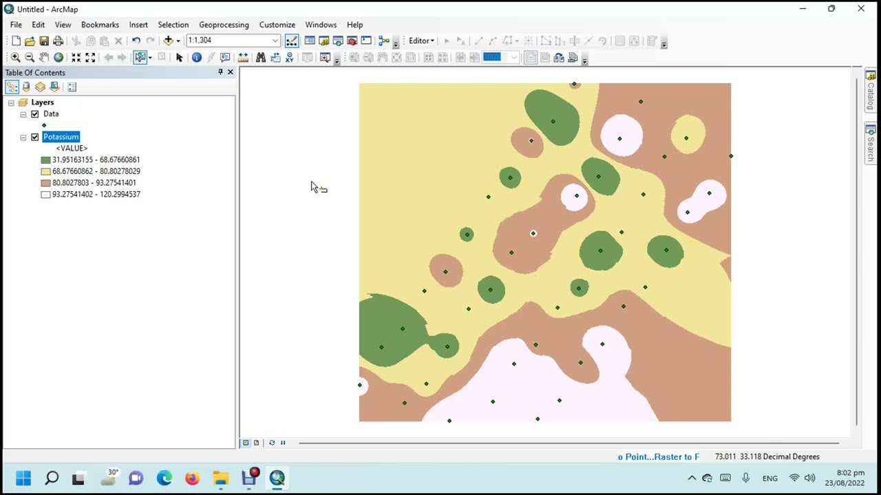 How to convert raster to points in ArcGIS - YouTube