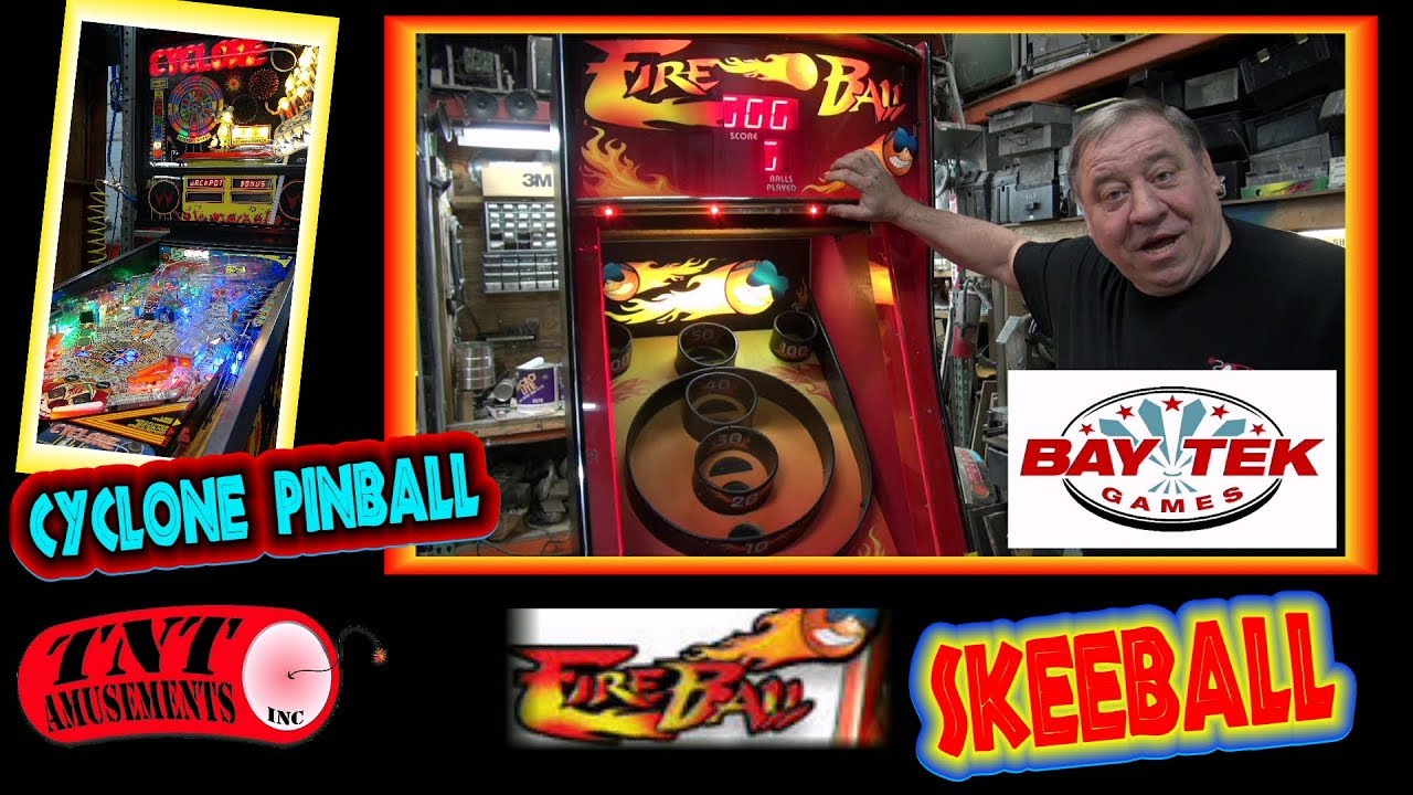 #1372 Bay Tek FIRE BALL Skeeball Machine-Midway RAMPAGE WORLD TOUR ...