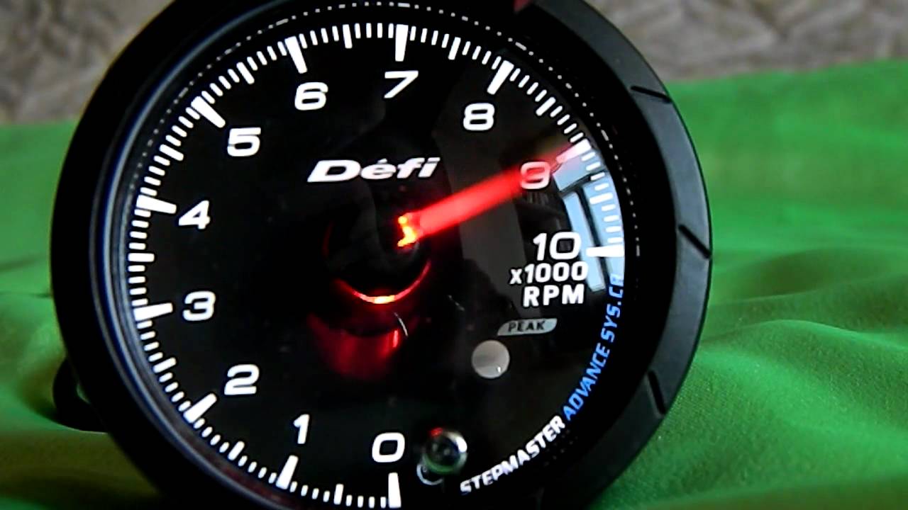 DEFI Advance Tachometer Red - YouTube