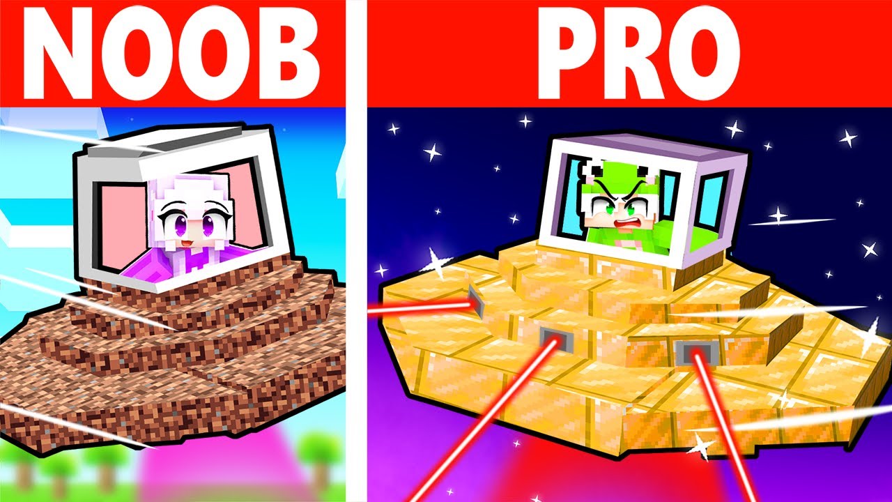 NOOB vs PRO: WORKING UFO's BUILD CHALLENGE in Minecraft - YouTube