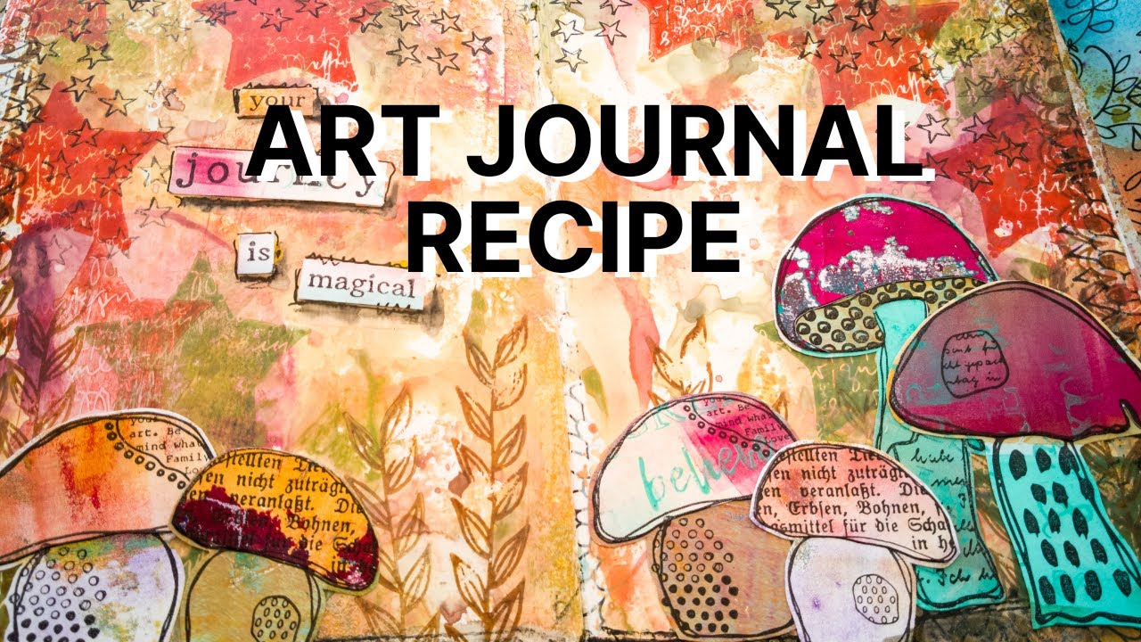 Mixed Media Art Journal Page with Distress Oxide Inks & Gelli Plate ...