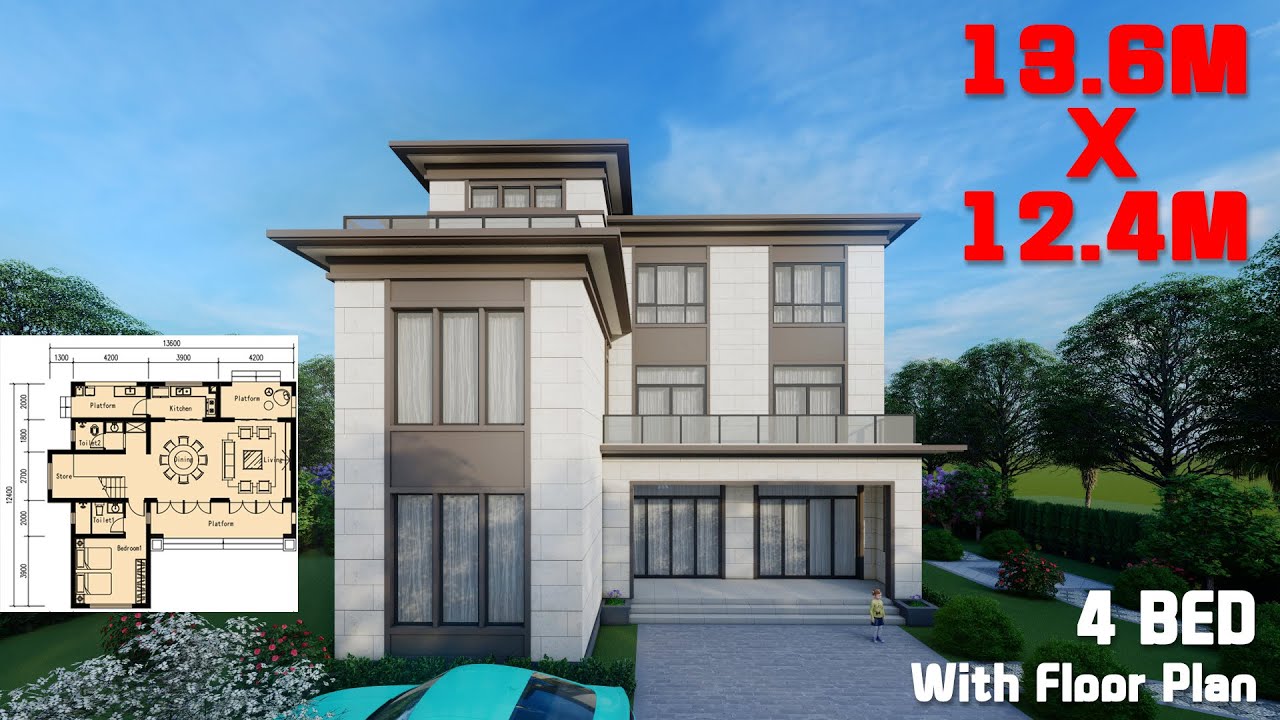 Small House Design 13.6x12.4Meters (114 sqm)|6 Bedroom|House Design ...